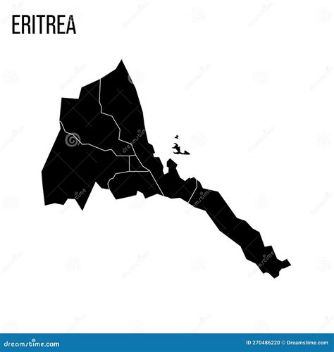 Eritrea Political Map Of Administrative Divisions Stock Illustration Illustration Of Nation