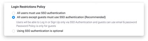 Saml Single Sign On Support