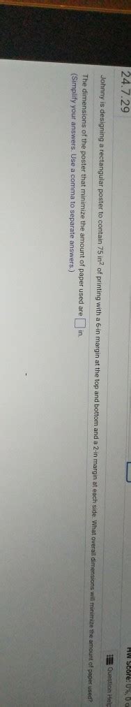 Solved A Rectangular Microprocessor Chip Is Designed To Have Chegg