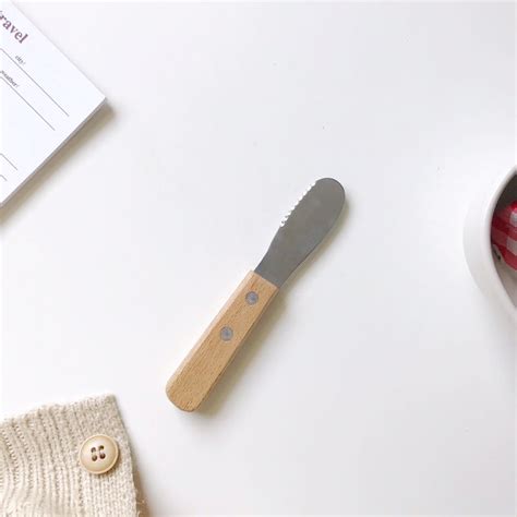 มีดปาดเนย ปาดแยม ที่ปาดเนยทาแยม สแตนเลสด้ามไม้ Shopee Thailand