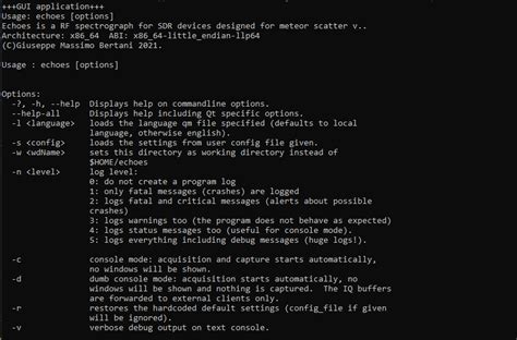 Echoes Console Mode Invocation And Functions