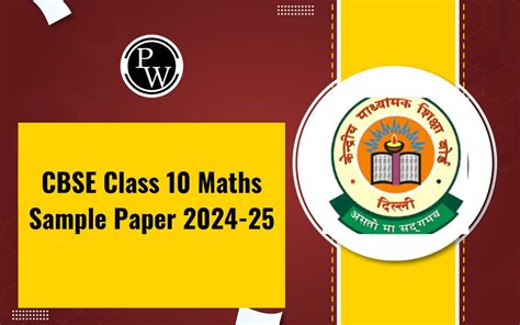Cbse Class 10 Maths Sample Paper 2024 25 Pdf Download