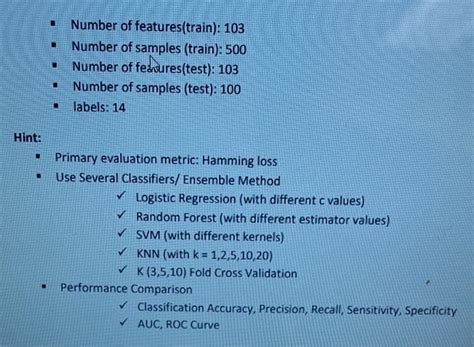 Solved 1 Multi Class Classification For The Multiclass