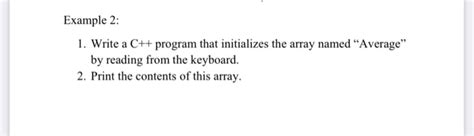 Solved Example 2 1 Write A C Program That Initializes