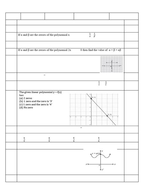 Class X Polynomials 2 23 24 Pdf Polynomial Zero Of A Function