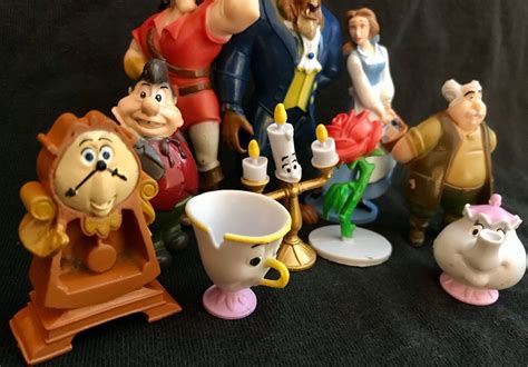 Beauty And The Beast Figure Play Set Disney Pvc Toy Belle Lumiere