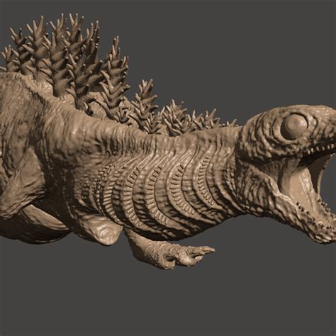 🥈 Kamata Kun Shin Godzilla 2nd Form Kaiju Ultra Detailed Stl Hi Poly Model For 3d Printing