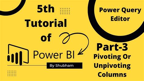 Powerbi How To Pivot And Unpivot Columns In Power Query Editor Tutorial 5 Youtube