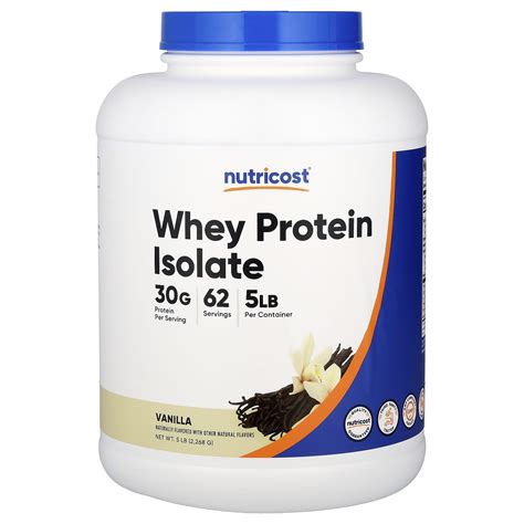 Nutricost Whey Protein Isolate Vanilla 5 Lb 2268 G