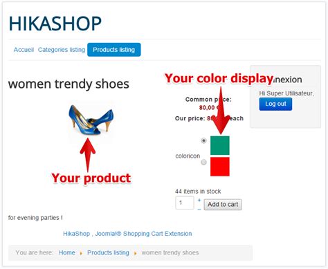 Hikashop Display By Color