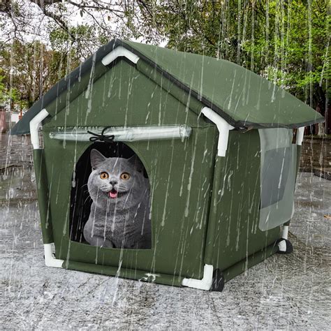 Outdoor Cat House Weatherproof Cat Shelters For Feral Cats