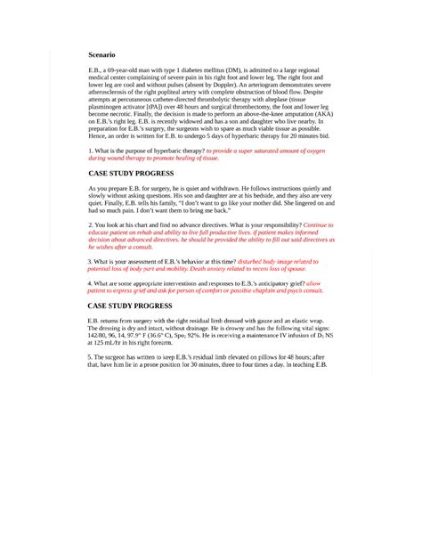 Solution Medical Surgical Case Study Studypool