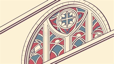 Ornate Architectural Window Detail Graphic Vector Design Generative Ai Stock Illustration