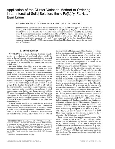 Pdf Application Of The Cluster Variation Method To Ordering In An Pdf Application Of The Cluster Variation Method To Ordering In An