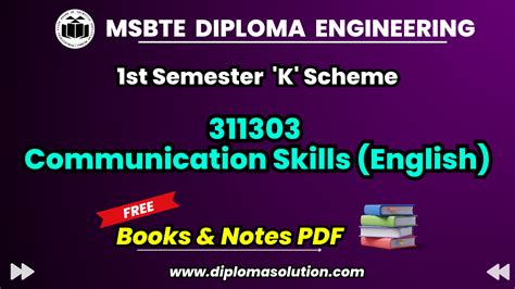 311303 Communication Skills English Books Notes Msbte Diploma K Scheme