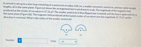 solved a current is set up in a wire loop consisting of a