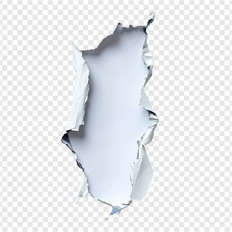 불규칙 한 어진 가장자리 와 질감 된 표면 을 보여주는 밝은 회색 배경 을 드러내는 종이 에 어진 구 Ai 생성 Psd