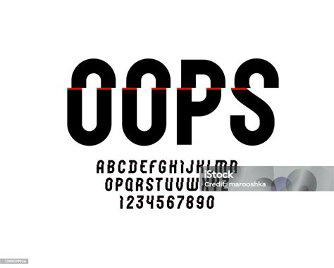 손상된 현대 글꼴 트렌디 한 왜곡 된 알파벳 잘라 문자와 숫자 벡터 일러스트 10eps 자르기에 대한 스톡 벡터 아트 및 기타 이미지 Istock