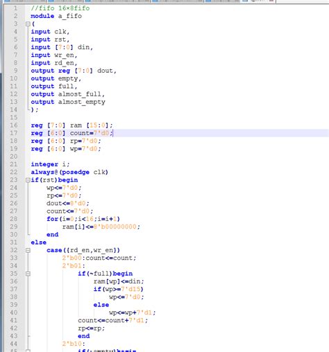 Fifo设计（深度16，位宽为8）verilog代码modelsim仿真数集报告fifo缓冲器设计与实现宽度为8深度为16 Csdn博客