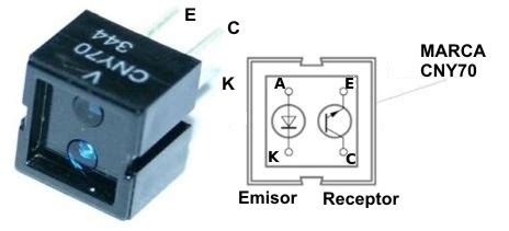 Sensor IR de reflexión CNY70 MK Electronica