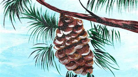 Как нарисовать еловую шишку легко гуашью Правополушарное рисование рисуем шишку поэтапно