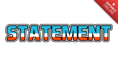 Statement Text Effect Generator Textstudio