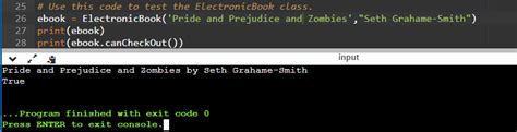 Solved Define A Subclass Of Book Called Electronicbook Add The