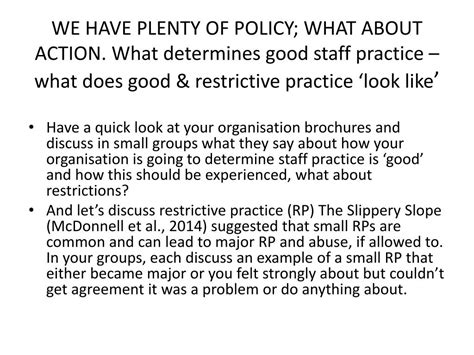 Ppt Leadership And Reducing Restrictive Practice Powerpoint