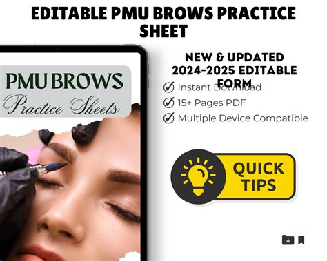 Microblading Brow Patterns Hair Strokes Practice Transition Patterns Brow Design Training