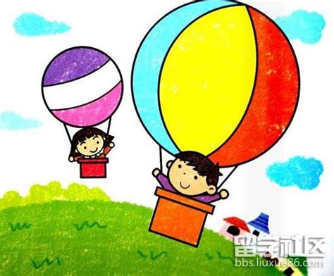 热气球简笔画
