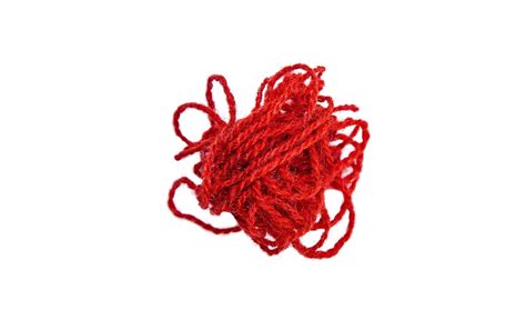 Premium Photo Red Thread Isolate On White Background Selective Focus