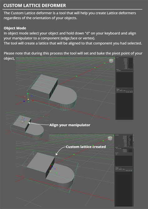 Artstation Maya Tool Custom Aligned Lattice Deformer Resources