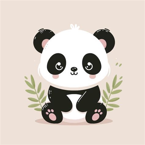 검은색과 색 의상을 입은 판다 의 만화 프리미엄 벡터