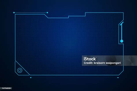 공상 과학 미래 사용자 인터페이스 Hud 템플릿 프레임 디자인 기술 추상적 배경 0명에 대한 스톡 벡터 아트 및 기타 이미지