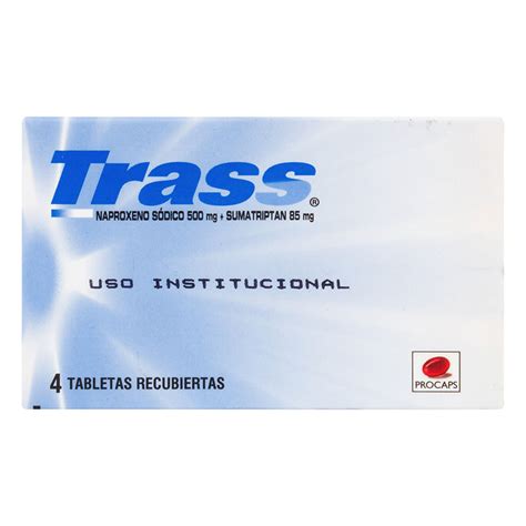 Trass 50085 Mg 4 Tabletas Droguería Farmaton