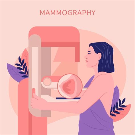 Free Vector Hand Drawn Flat Design Mammography Illustration