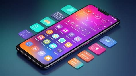 Premium Ai Image Modern Designed Smartphone Application Ui Ux Kit With Ar Vr Technology