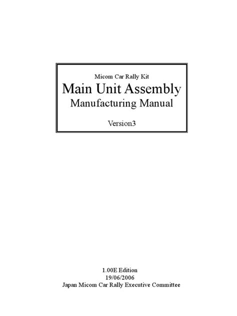 Basic Assembly Eng Pdf Electrical Connector Drill