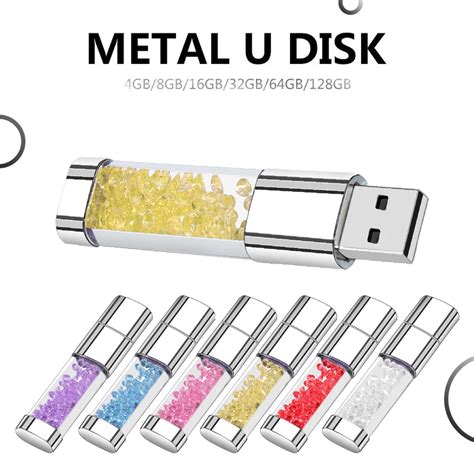 크리스탈 다이아몬드 Usb 플래시 드라이브 2 0 64 기가 바이트 Pendrive Cutomize 사진 Led 라이트 스틱 Usb 디스크 Memoria 스틱 절묘한 선물