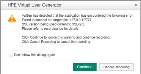 C Loadrunner 1255 Failed To Connect The Target Site Stack Overflow