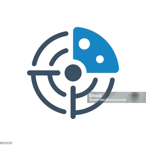 Sonar Icon Or Radio Waves Detection System Icon Stock Illustration