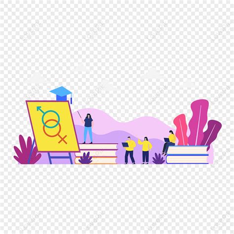 Character Classroom Book Conference Sex Education Concept Business Illustration Book