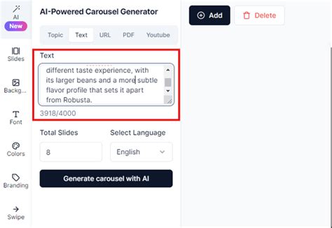how to create a carousel from text using ai free ai carousel