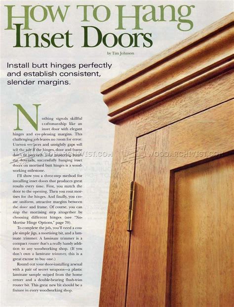 Installing Butt Hinges • Woodarchivist