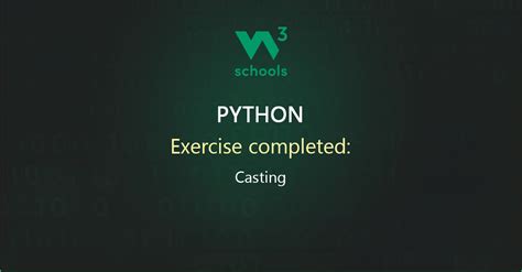 Completed Exercise Python Casting