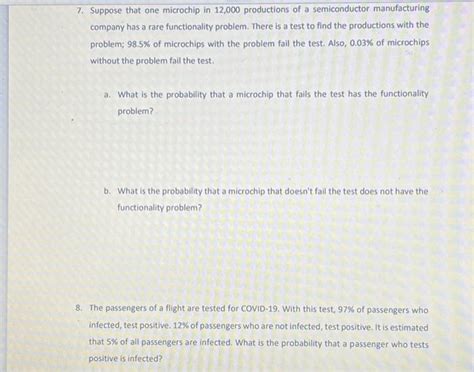 Solved 7 Suppose That One Microchip In 12 000 Productions