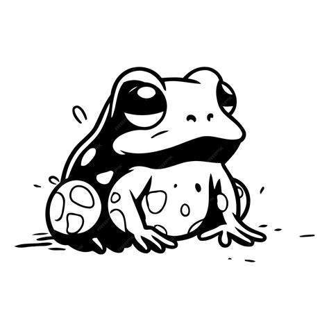 Premium Vector Cute Cartoon Frog Vector Illustration Isolated On A White Background