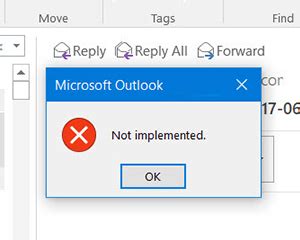 How To Fix Not Implemented Error In Outlook
