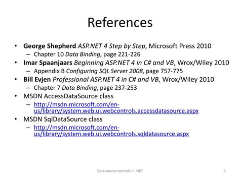 Ppt Datasource Controls In Net Powerpoint Presentation Free
