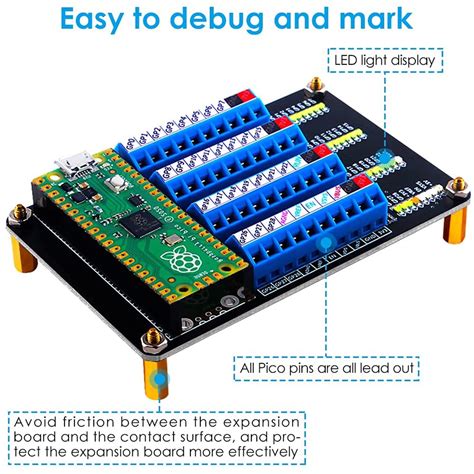 buy viegine for raspberry pi pico screw terminal block breakout module
